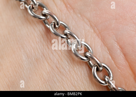 Silver Chain,Jewelry, close up Stock Photo - Alamy