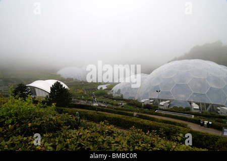 The Eden Project on a misty day Stock Photo - Alamy