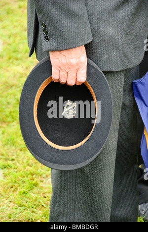 Man in Bowler Hat - Side View - Black & White Stock Photo - Alamy