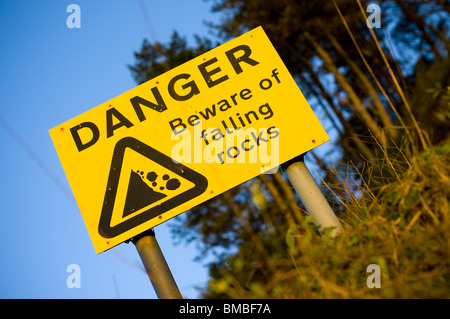 Beware of falling rocks sign Stock Photo: 38208048 - Alamy