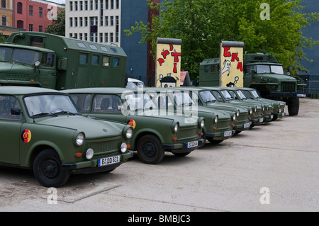 Old GDR Army vehicles of the brand Trabant, Berlin, Germany Stock Photo ...