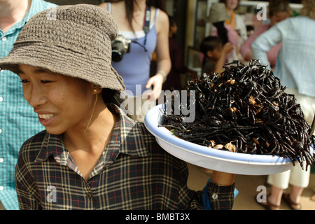 Skuon village Cambodia. Known as Spiderville for it local delicacy of ...