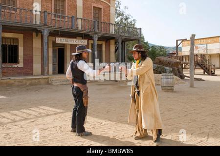 Cowboy shootout at Spaghetti Western film set, Oasys, Mini Hollywood ...