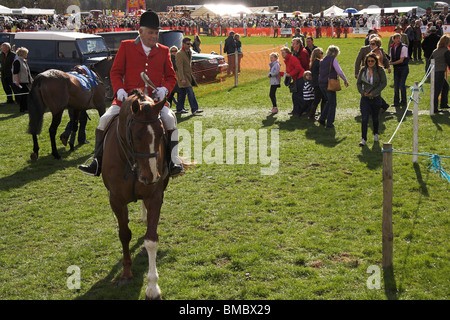 Man on horseback at a Point to Point event ,Tabley House, Knutsford ...