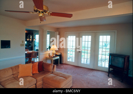 Living room interior of middle class American home in Kentucky USA ...