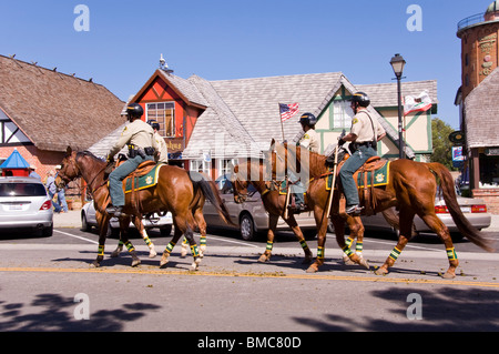 Mounted Police on horses, Solvang, California, USA Stock Photo - Alamy
