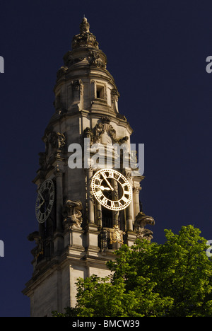 Cardiff Tower Clock Stock Photo - Alamy