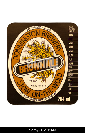 Donnington Double Donn beer bottle label - circa 1989-1991 Stock Photo ...