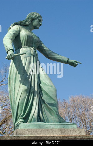 Hannah Duston statue in Haverhill, Massachusetts. Digital photograph ...