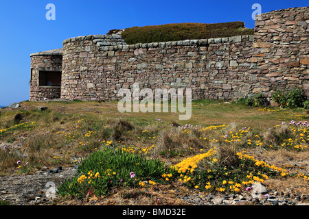 Fort Clonque, Alderney, Channel Islands accessed via a causeway on ...