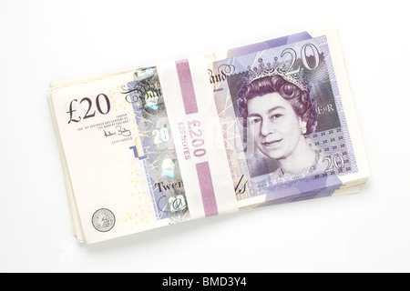 Two hundred Pounds Sterling in twenty pound notes Stock Photo - Alamy