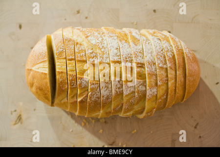 Top view of newly baked bread on a table Stock Photo - Alamy