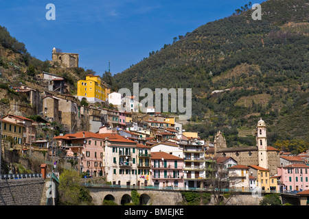 Italy, Liguria, Badalucco, Village Stock Photo - Alamy