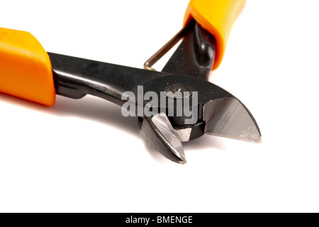 Side cutters on white background. Equipment tool Stock Photo - Alamy