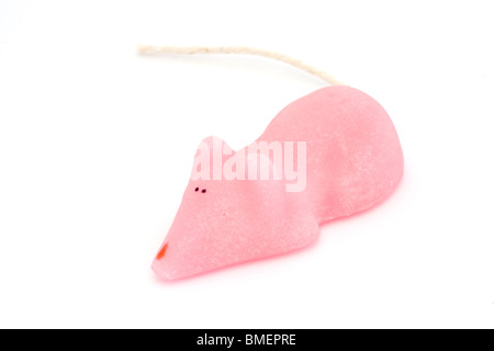 pink sugar mouse isolated on a white background Stock Photo - Alamy