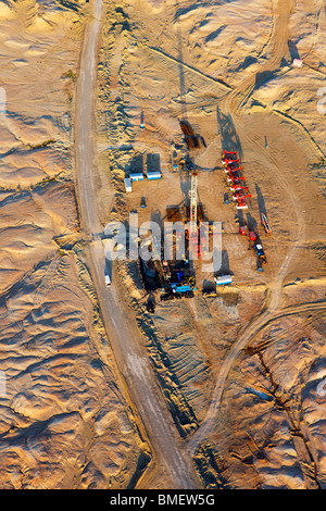 Aerial view of Tarim Oilfield, Korla, Bayingolin Mongol Autonomous ...
