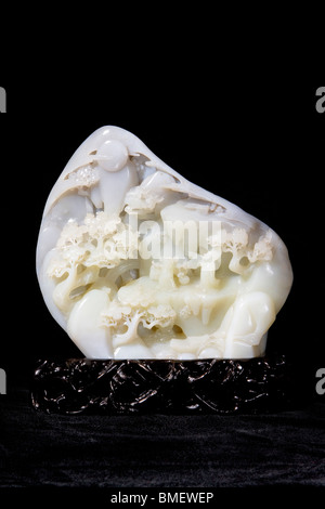 Exquisitely carved Hotan Jade art piece, Hotan City, Hotan Prefecture ...