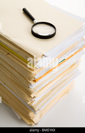 File Stack, file folder with white background Stock Photo - Alamy