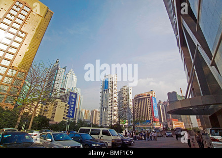 Modern buidings in Shun Hing Square, Luohu District, Shenzhen City ...