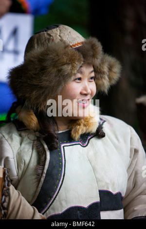 Oroqen woman in traditional costume, Oroqin Autonomous Banner ...