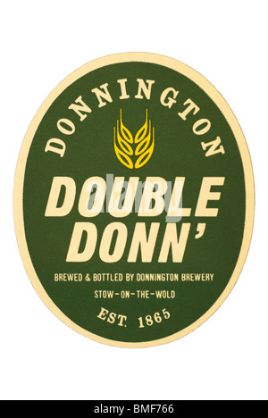 Donnington Double Donn beer bottle label - date unknown Stock Photo - Alamy