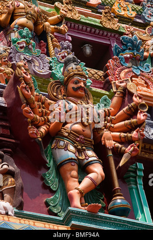 Hindu god with many arms at the Meenakshi Temple, India; Madurai, India ...
