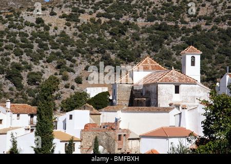 White village of Parauta Ronda mountains Malaga Andalusia Spain Stock ...