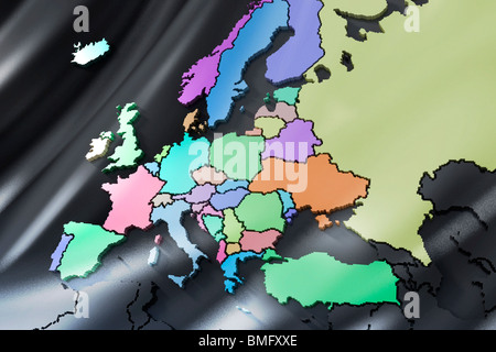 Illustration showing Map of Europe in 1935 Stock Photo - Alamy