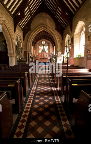 The interior of St Marys church Lower Higham Kent Stock Photo - Alamy
