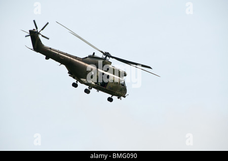 RAF Puma HC1 Helicopter on training exercise taking off from Mountain ...