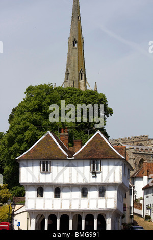 thaxted quaint village high street side cafe people drinking essex ...