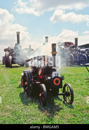 large and small steam traction engines at an irish steam rally Stock ...