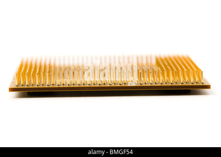 Golden Computer CPU close up shot Stock Photo - Alamy