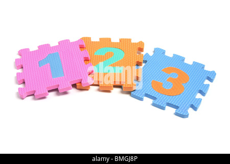 foam puzzle with numbers Stock Photo - Alamy