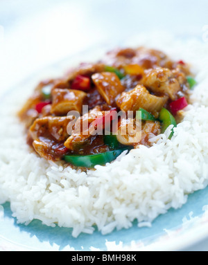 Oriental dish - curry rice with chicken Stock Photo - Alamy