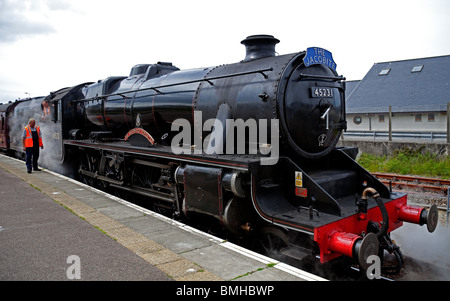 "The Jacobite" Fort William to Mallaig steam train near Corpach Stock ...