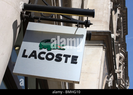 Lacoste store London; The exterior of the Lacoste shop on Regent Street ...
