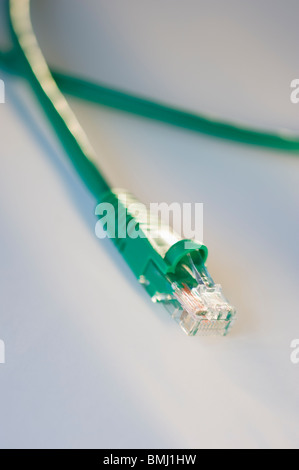 Network Cables one white background Stock Photo - Alamy