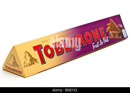 Bar of Toblerone Fruit & Nut chocolate - Swiss milk chocolate with ...