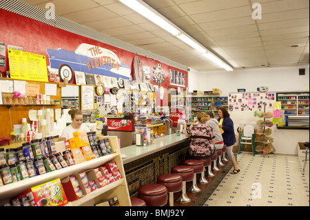 50's era drug store soda fountain. St. Anthony, Idaho Stock Photo - Alamy