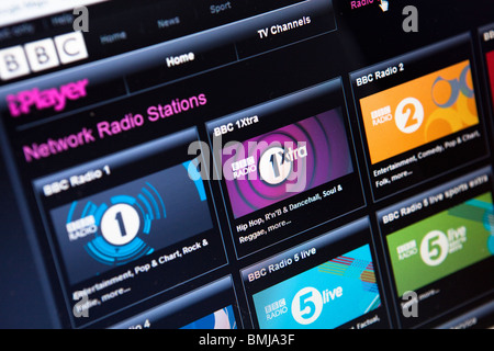 BBC iPlayer On Demand service as displayed on a HD High Definition LCD ...
