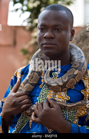 Africa Benin Ouidah Python Temple Reptile Snakes Stock Photo - Alamy