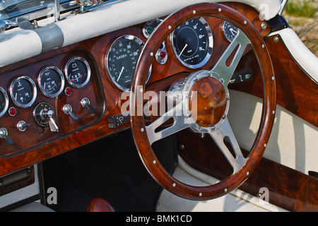 Dashboard of a Classic Morgan Sports Car photographed with a Wooden ...