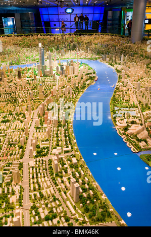 Scale model of Shanghai at the Shanghai Urban Planning Exhibition ...