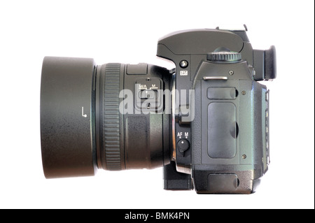 Photo lens side view on blurred camera background Stock Photo - Alamy