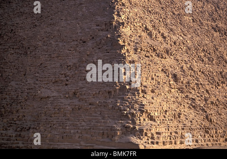 White limestone blocks of the Great Pyramid of Khufu (Cheops), Giza, Al ...