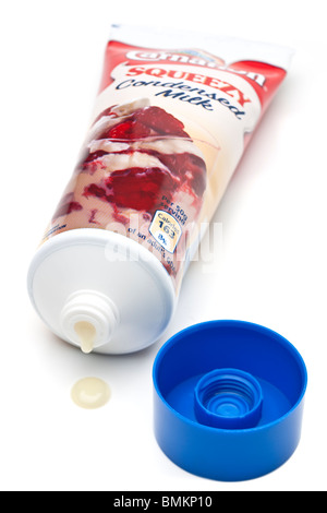 Tube of Carnation Squeezy condensed milk Stock Photo - Alamy