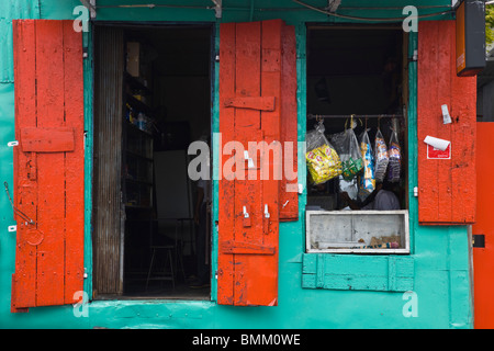 Mauritius, Port Louis, Chinatown, shop sign in Chinese characters Stock ...