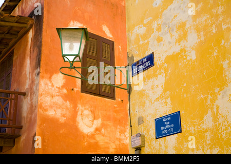 Senegal, Dakar. French colonial buildings, Goree Island Stock Photo - Alamy
