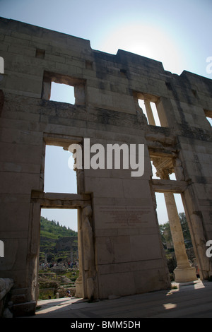 Reconstructed façade of Library of Celsus in ancient Ephesus. Since ...